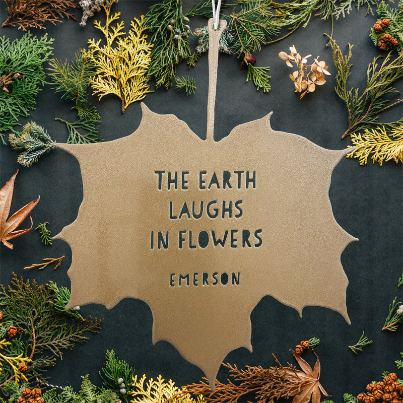 Leaf Quote - The Earth laughs in flowers - Ralph Waldo Emerson – A ...