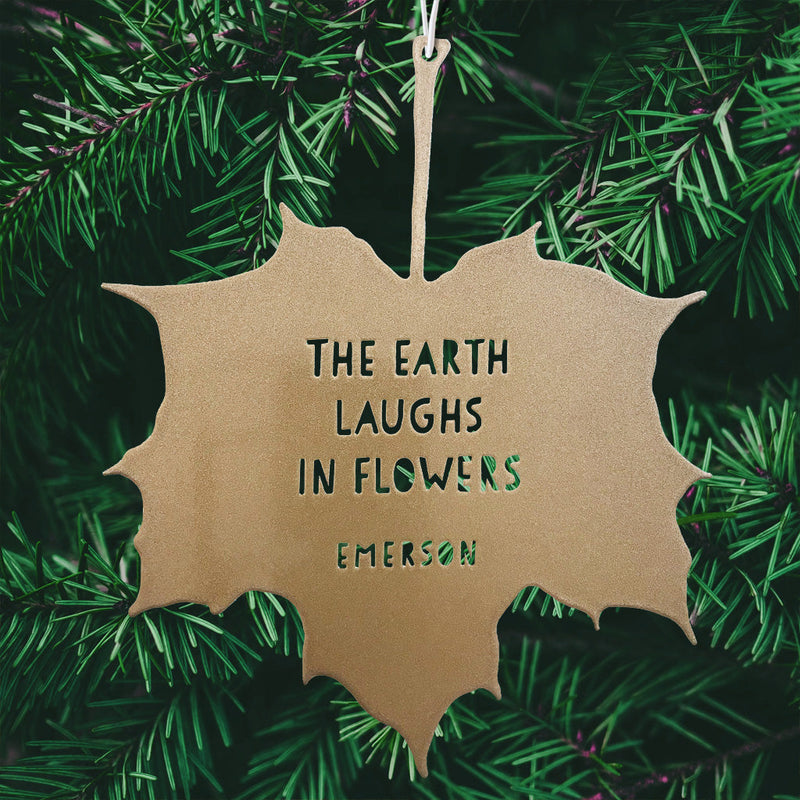 Leaf Quote - The Earth laughs in flowers - Ralph Waldo Emerson – A ...