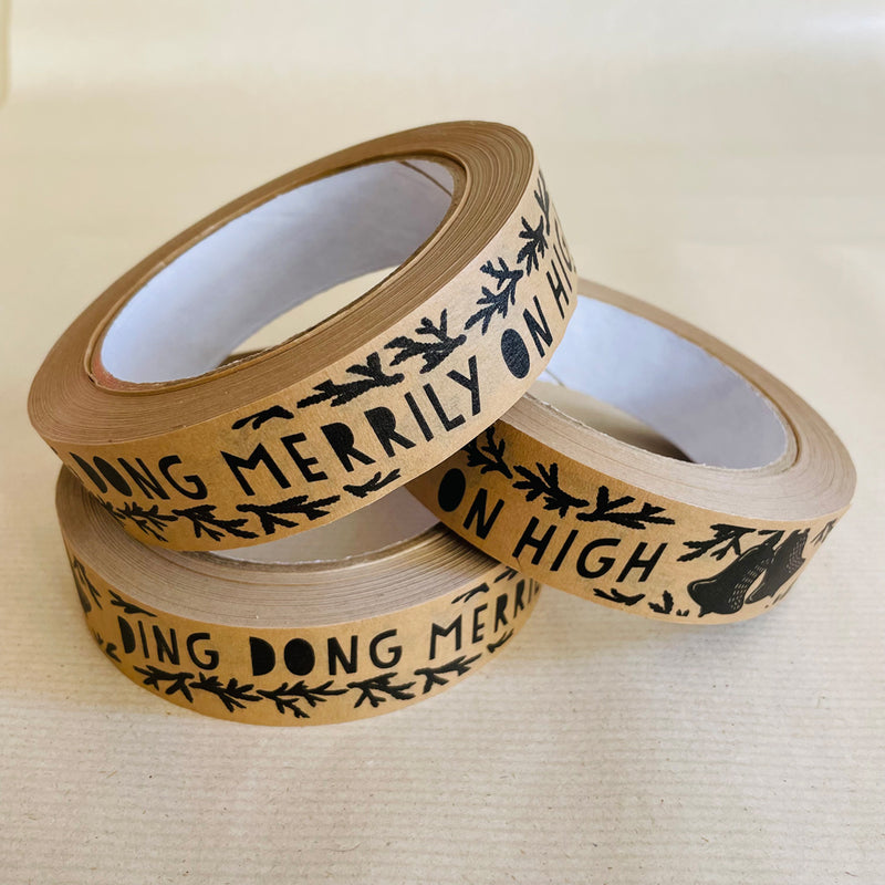 Kraft Paper Tape - Christmas - Ding dong merrily on high – A Blackbird Sang