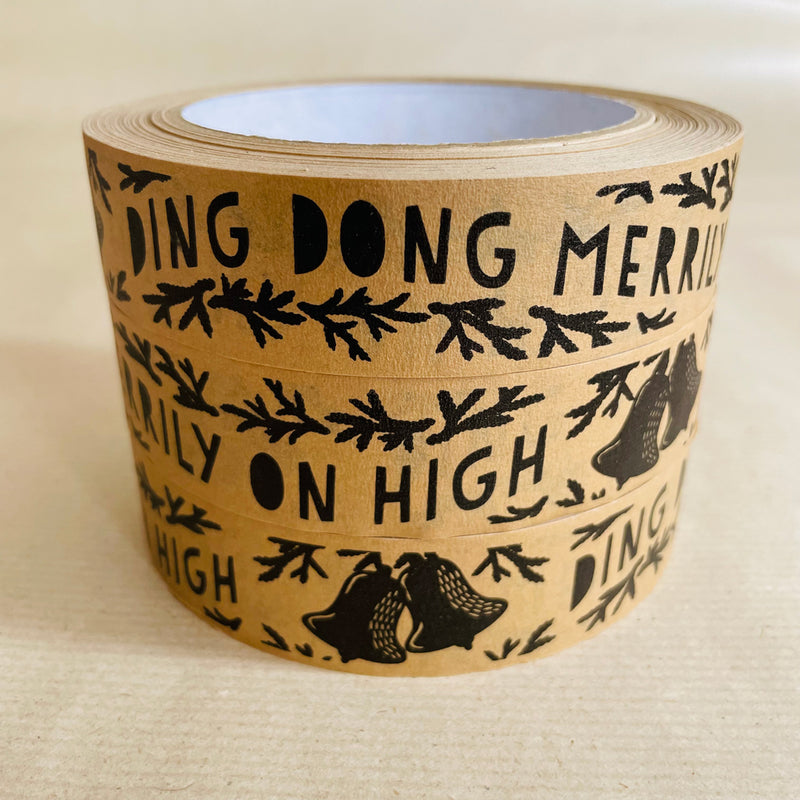 Kraft Paper Tape - Christmas - Ding dong merrily on high – A Blackbird Sang