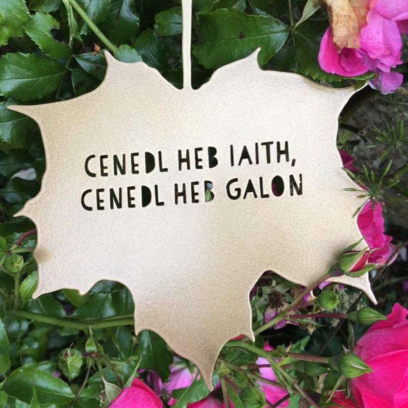 Leaf Quote - Welsh proverb - Cenedl heb iaith, cenedl heb galon – A ...