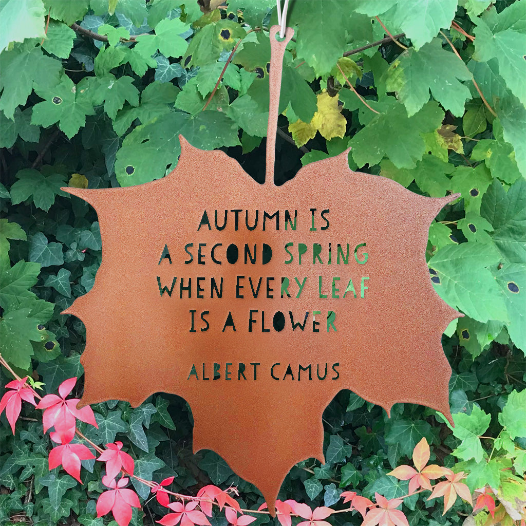 Leaf Quote - Autumn is a second Spring when every leaf is a flower - A ...
